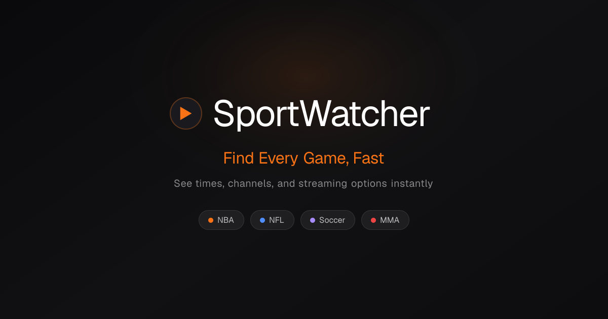 How to Watch NBA Games — SportWatcher | SportWatcher